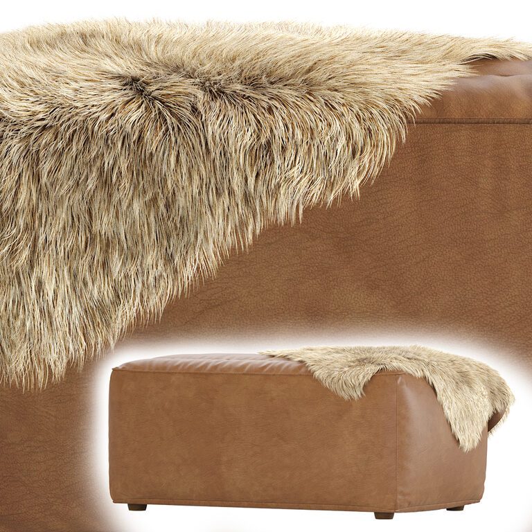 Coco Republic Timothy Oulton Shabby Footstool (116428) 3D model ...