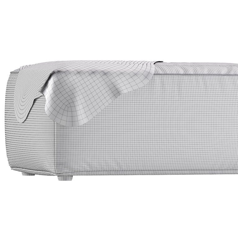 Coco Republic Timothy Oulton Shabby Footstool (116428) 3D model ...