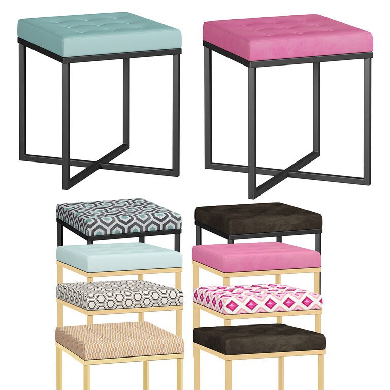 STOOLS COLLECTION FOR MISS SHOP (117841) 3D model - Download 3D model ...
