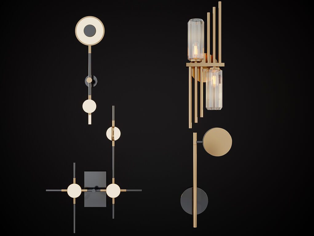 Modern Wall lamp (117951) 3D model - Download 3D model Modern Wall lamp ...