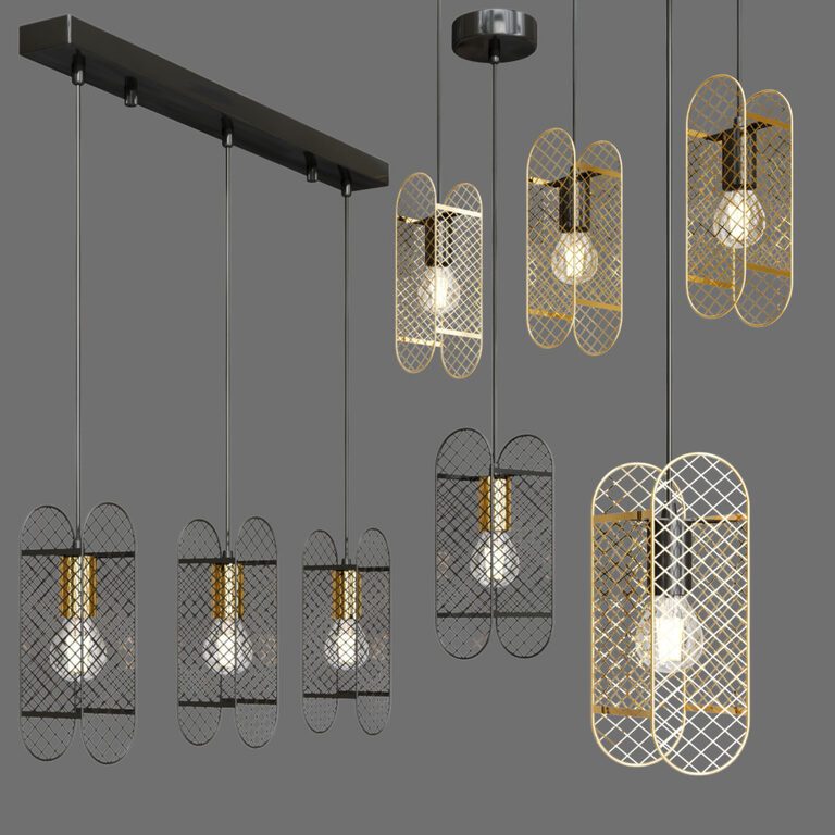 Vele Luce City Pendant lights set (118053) 3D model - Download 3D model ...