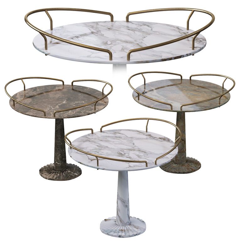 Postmodern Cast Iron Side Table by Hans Von Klier (119237) 3D model ...