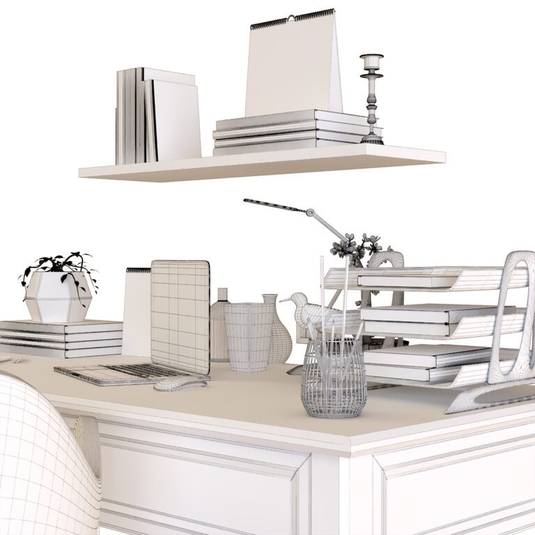 Work table set 5 (119266) 3D model - Download 3D model Work table set 5 ...