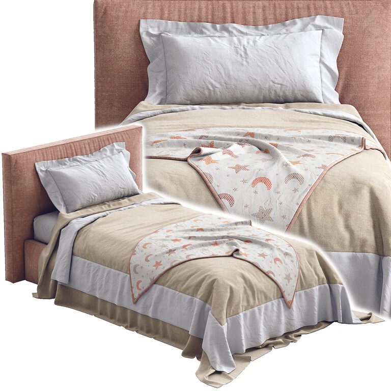 Flexteam Single Bed MILLER (119458) 3D model - Download 3D model ...