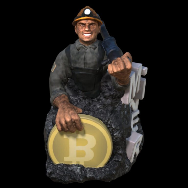 Miner Figurine 02 (119888) 3D model - Download 3D model Miner Figurine ...