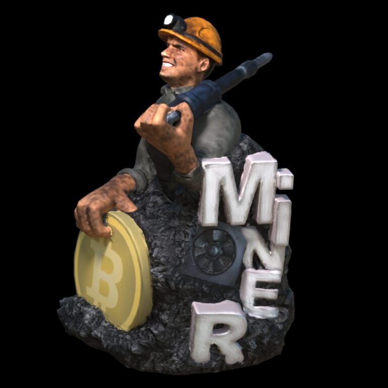 Miner Figurine 02 (119888) 3D model - Download 3D model Miner Figurine ...