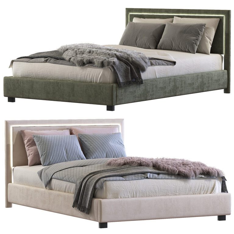 Contemporary Bed Frame 2 (120011) 3D model - Download 3D model ...