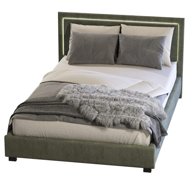 Contemporary Bed Frame 2 (120011) 3D model - Download 3D model ...