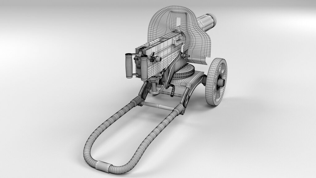 Maxim machine gun (121153) 3D model - Download 3D model Maxim machine ...
