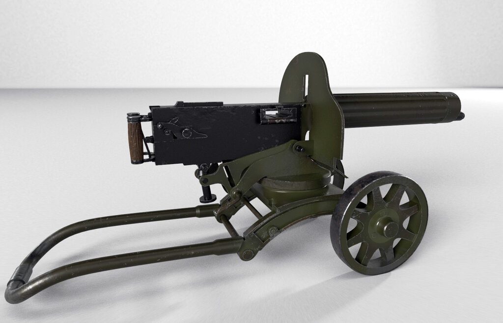 Maxim machine gun (121153) 3D model - Download 3D model Maxim machine ...