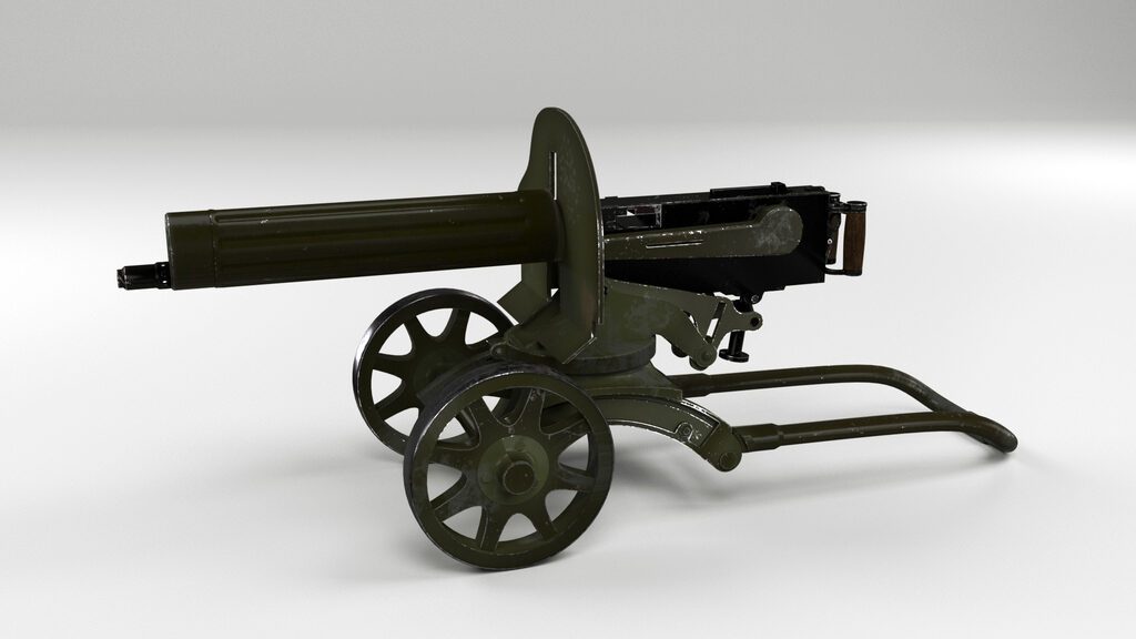 Maxim machine gun (121153) 3D model - Download 3D model Maxim machine ...