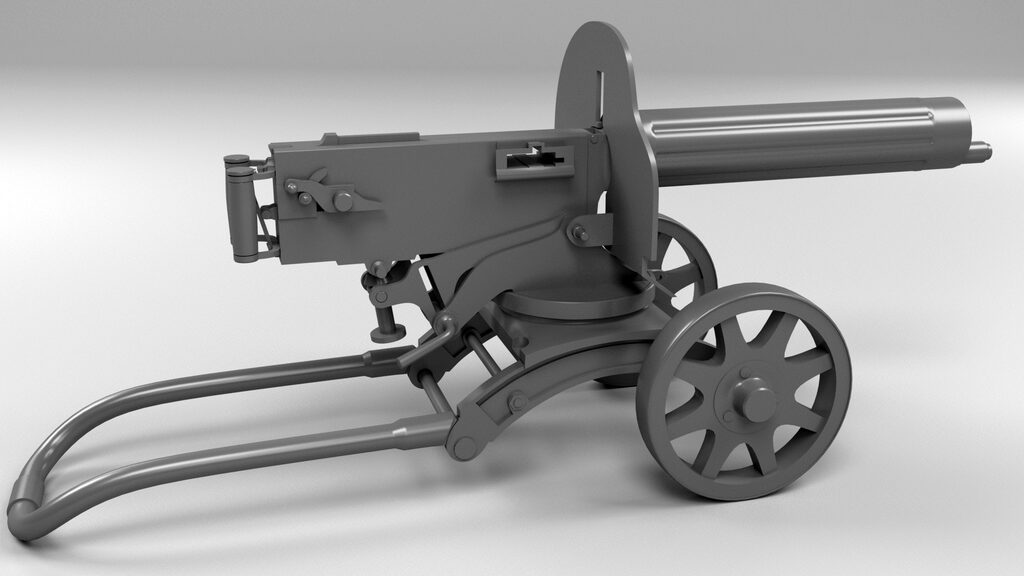 Maxim machine gun (121153) 3D model - Download 3D model Maxim machine ...