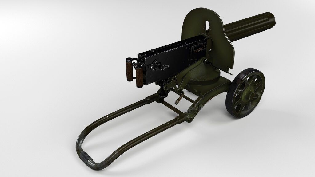Maxim machine gun (121153) 3D model - Download 3D model Maxim machine ...