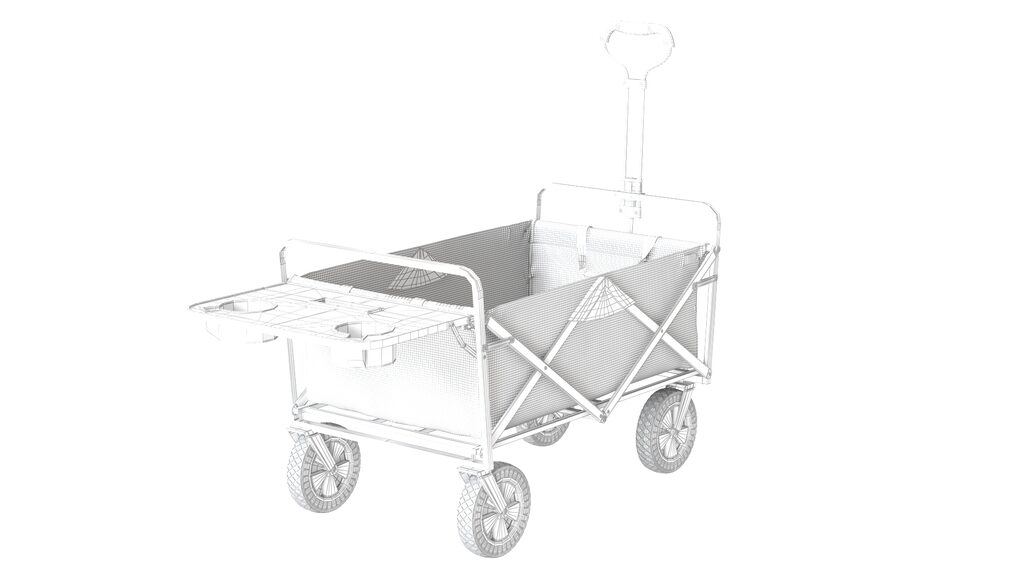 Mac Sports Collapsible Folding Outdoor Utility Wagon Red (122262) 3D ...