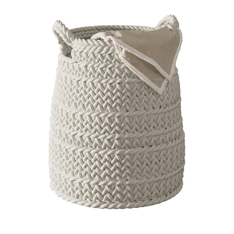 Pottery Barn Ivory Chunky Knit Nursery Storage (122304) 3D model ...