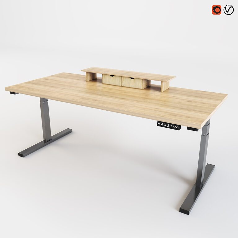 Smart Computer Desk 01 (122330) 3D model - Download 3D model Smart ...