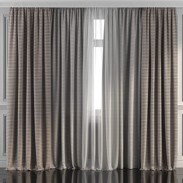 Curtain Set 273 122426 3d Model Download 3d Model Curtain Set 273