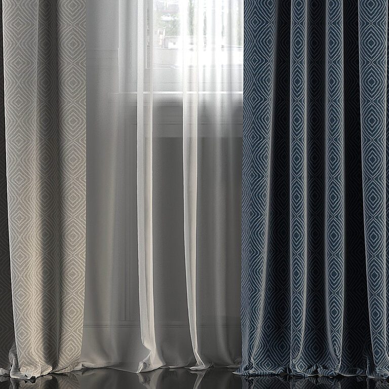 Curtain Set 285 (122445) 3D model - Download 3D model Curtain Set 285 ...