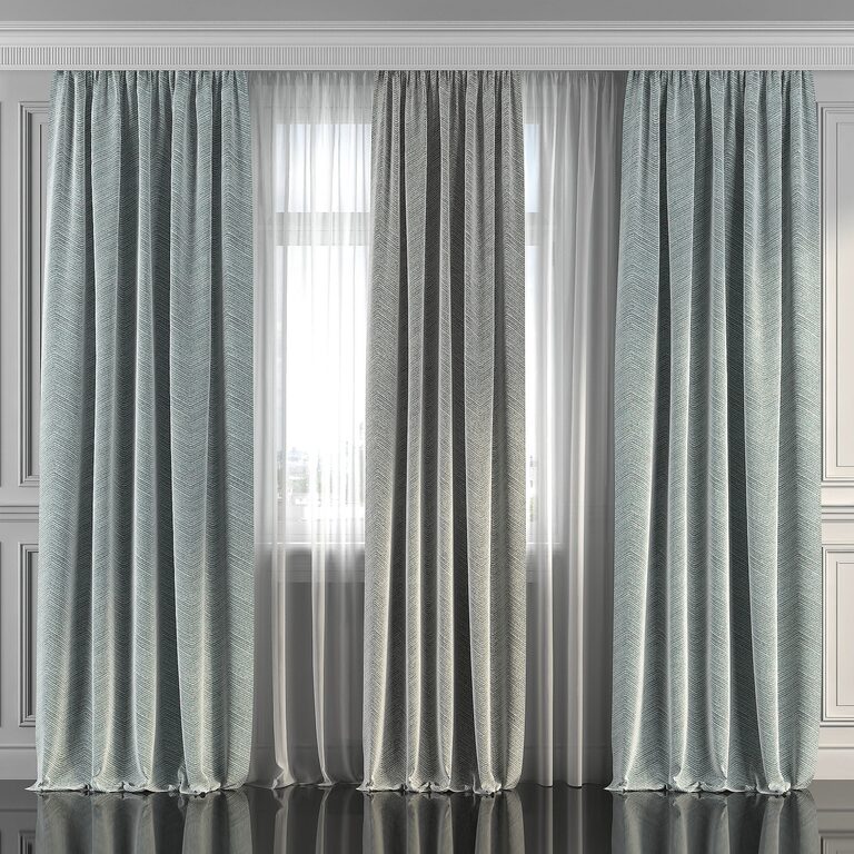 Curtain Set 292 (122478) 3D model - Download 3D model Curtain Set 292 ...