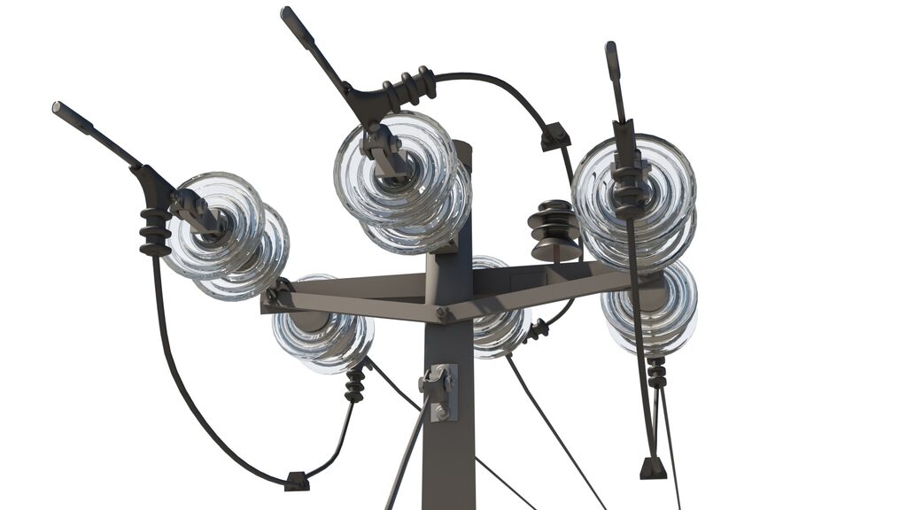 Power lines (122513) 3D model - Download 3D model Power lines (122513 ...