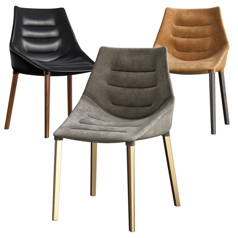 Кожаный стул OUTLINE Molteni & C (122729) 3D модель - Скачать 3D модель ...
