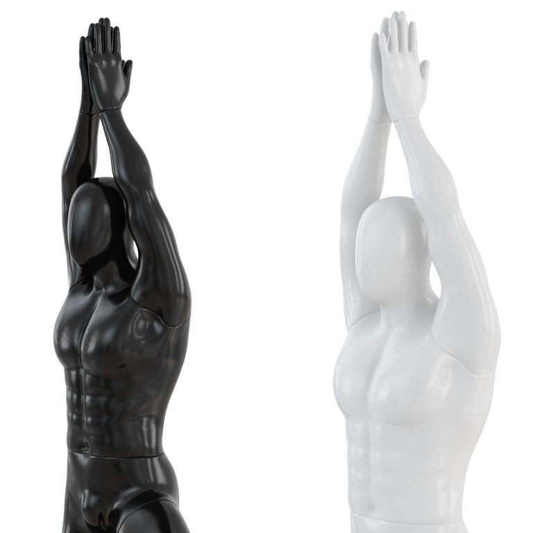 Yoga pose Male abstract mannequin 109 (122913) 3D model - Download 3D ...