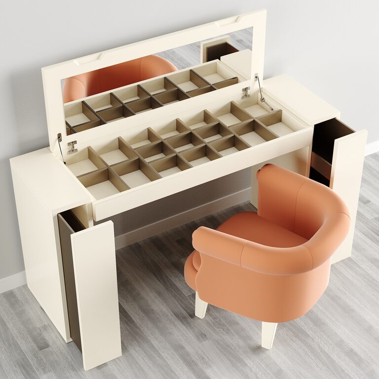 Franco Furniture Dressing table with ottoman 8 (123467) 3D model ...