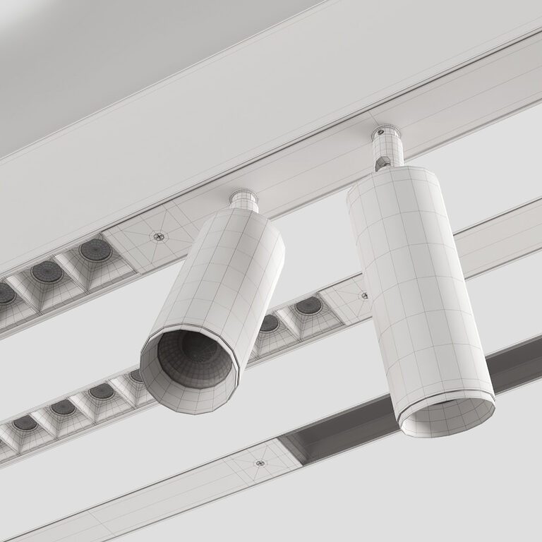 AQForm Rafter System track and ceiling light collection (123622) 3D ...
