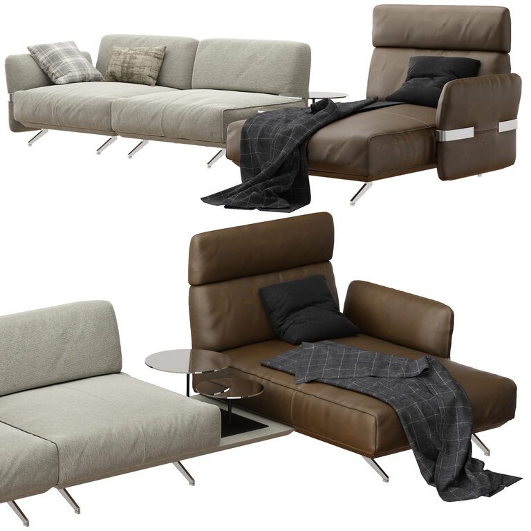 Pablo Natuzzi Sofa (123640) 3D model - Download 3D model Pablo Natuzzi ...