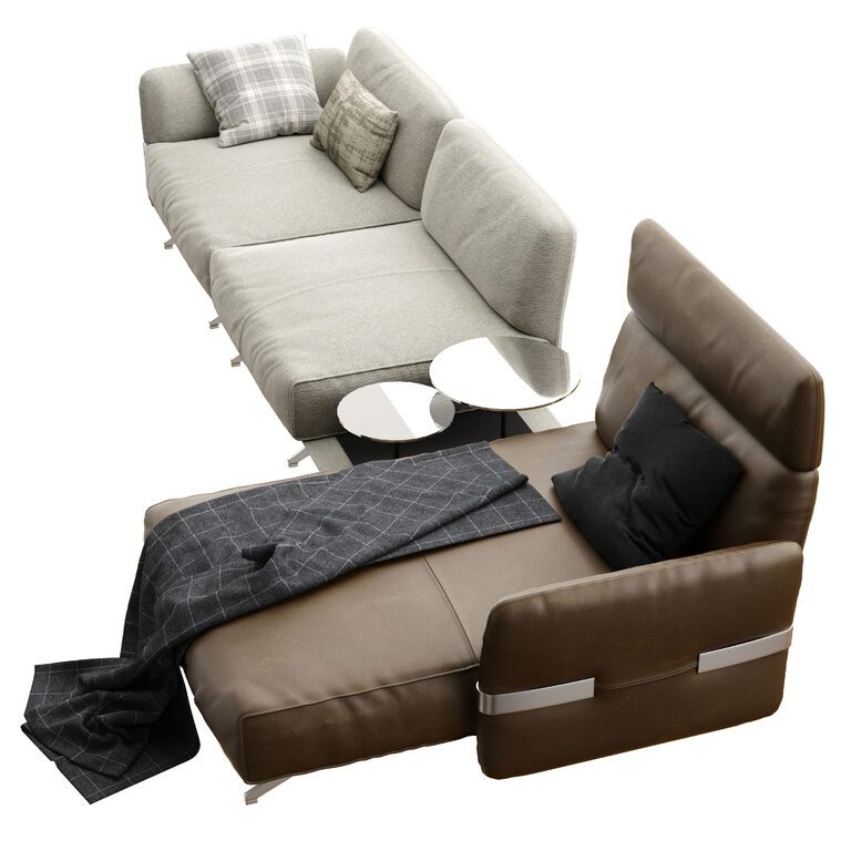 Pablo Natuzzi Sofa (123640) 3D model - Download 3D model Pablo Natuzzi ...