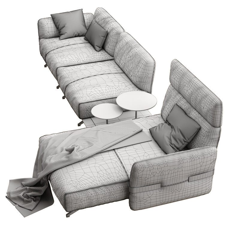Pablo Natuzzi Sofa (123640) 3D model - Download 3D model Pablo Natuzzi ...