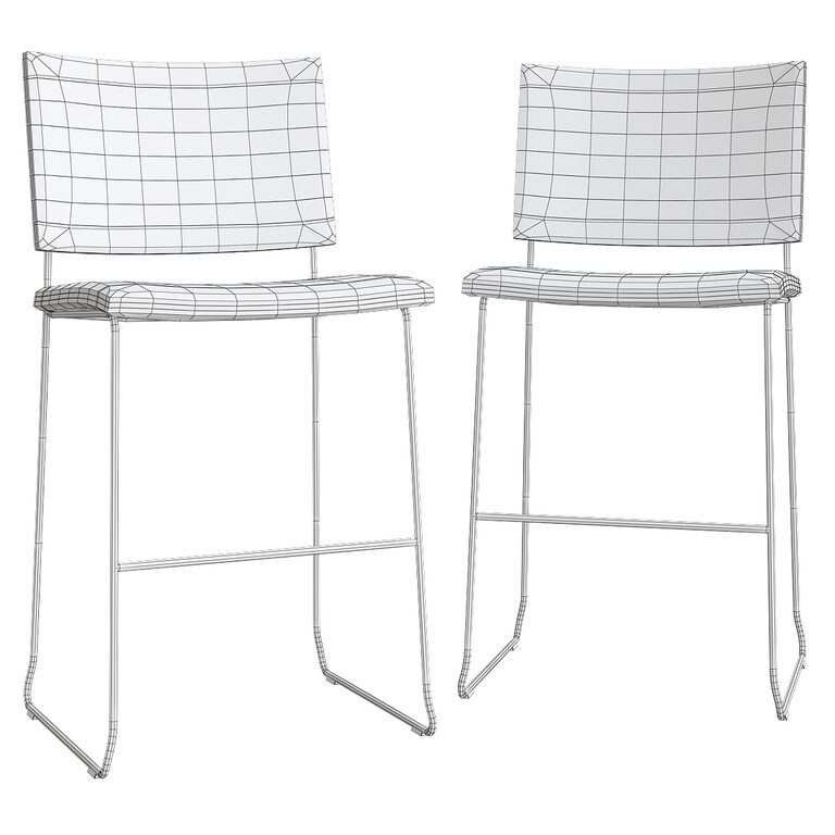 Andreu World SIT BQ1203 Bar Chair (123792) 3D model - Download 3D model ...