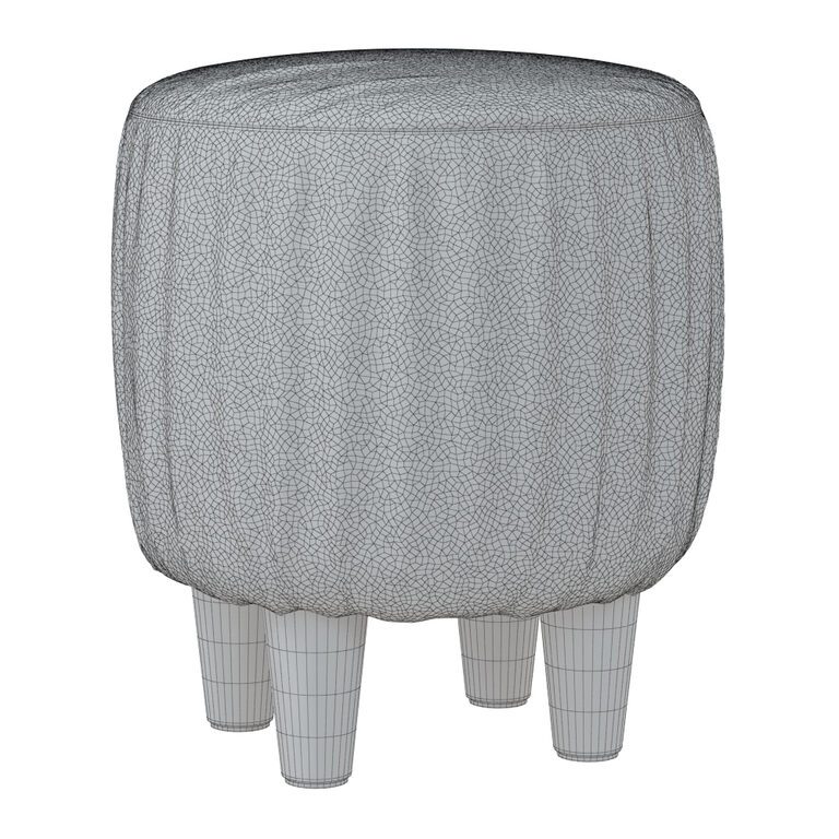 Round pouf with legs (124010) 3D model - Download 3D model Round pouf ...