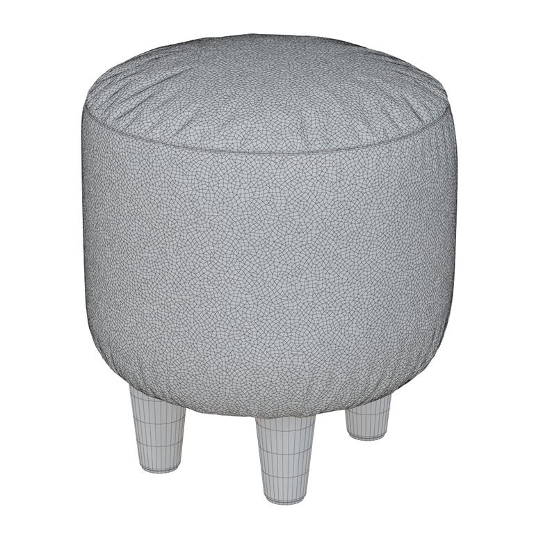 Round pouf with legs 02 (124087) 3D model - Download 3D model Round ...