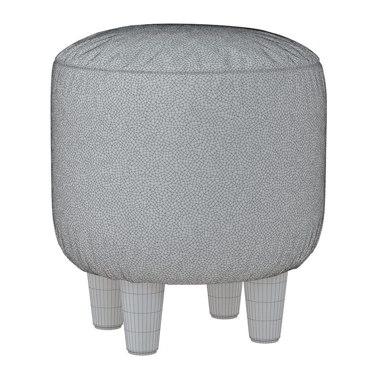 Round pouf with legs 02 (124087) 3D model - Download 3D model Round ...