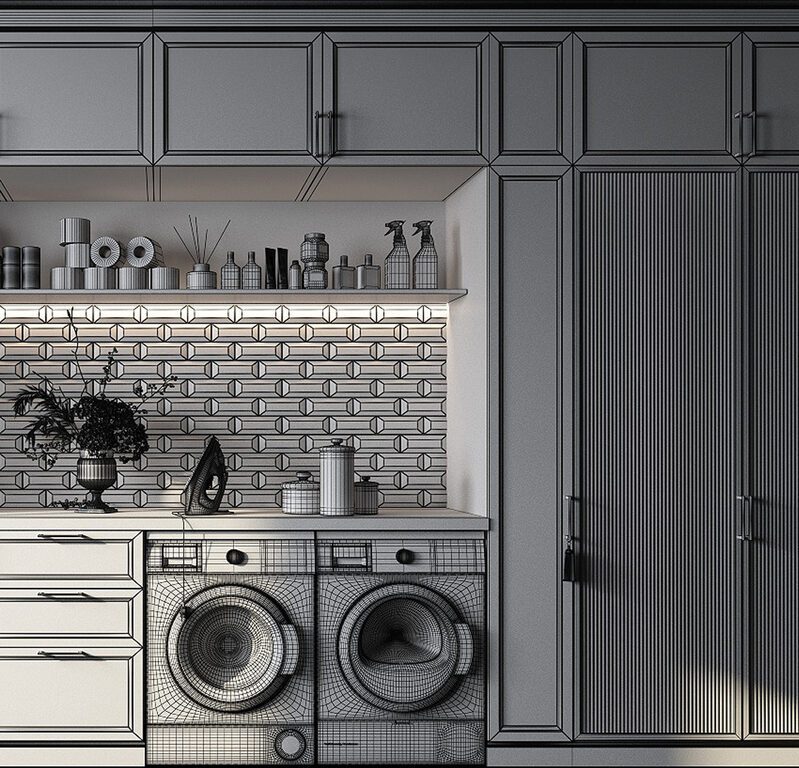 Laundry room (124185) 3D model - Download 3D model Laundry room (124185 ...