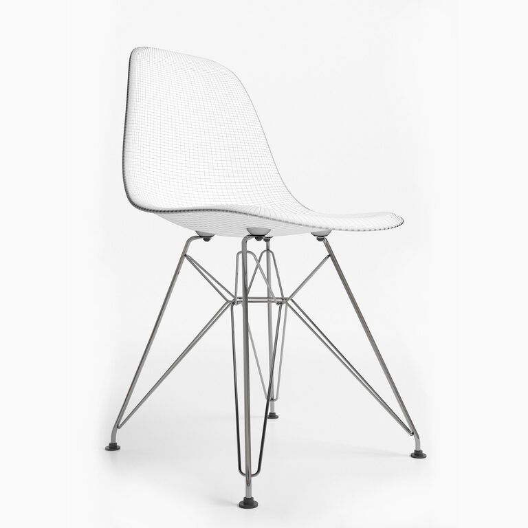 Eames DSR wood chairs (124436) 3D model - Download 3D model Eames DSR ...