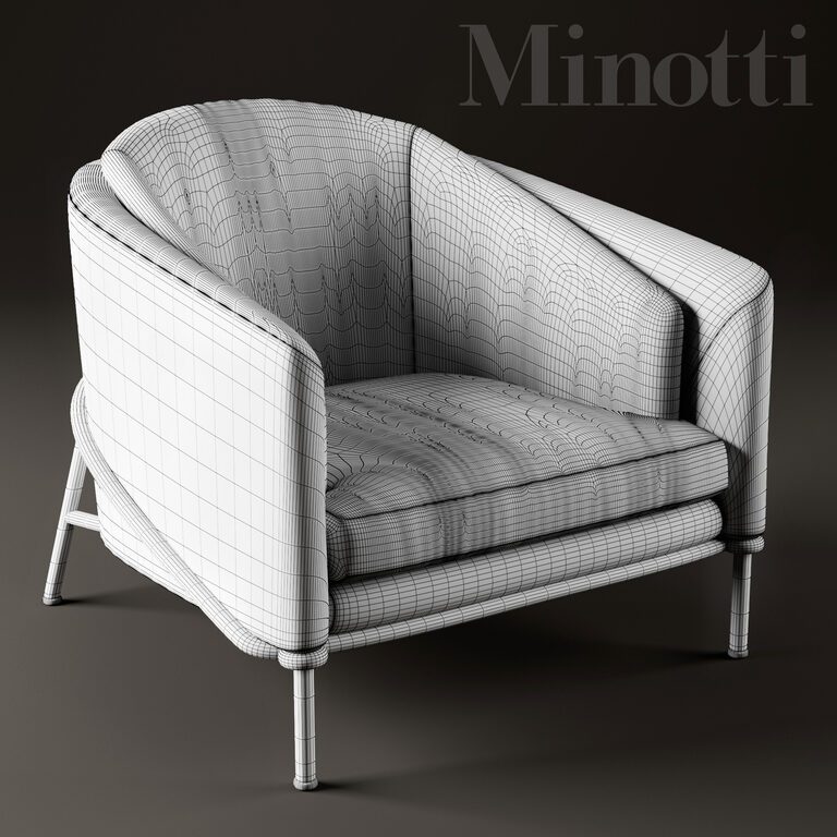 Fil noir Armchair (124440) 3D model - Download 3D model Fil noir ...