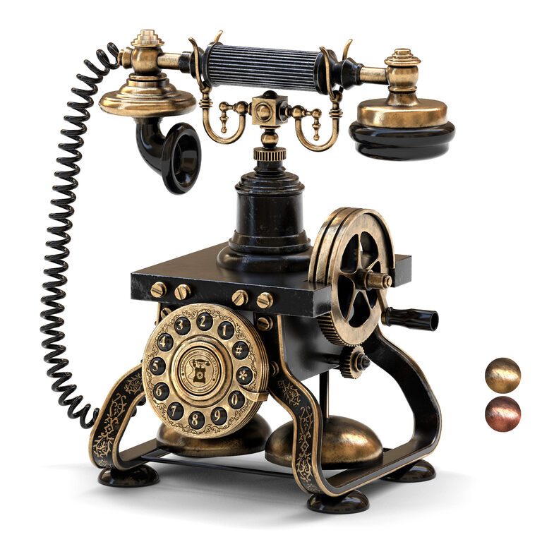 Antique Telephone Classic Rotating Dial Mechanical Ringtone Home Phone ...