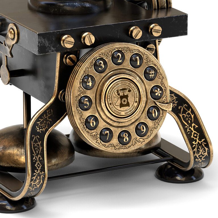 Antique Telephone Classic Rotating Dial Mechanical Ringtone Home Phone ...