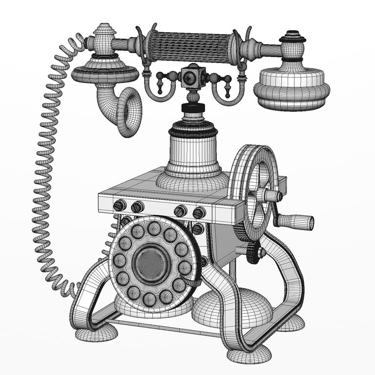 Antique Telephone Classic Rotating Dial Mechanical Ringtone Home Phone ...