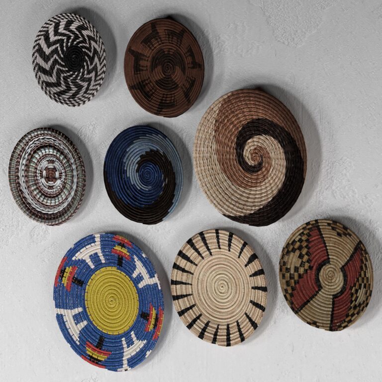 African wicker wall baskets (124607) 3D model - Download 3D model ...