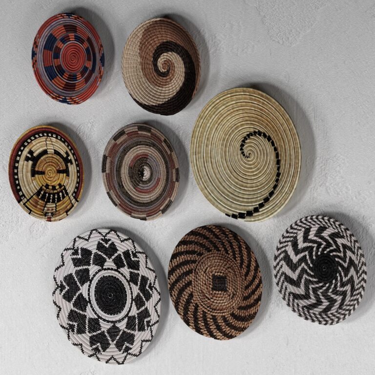 African wicker wall baskets (124610) 3D model - Download 3D model ...