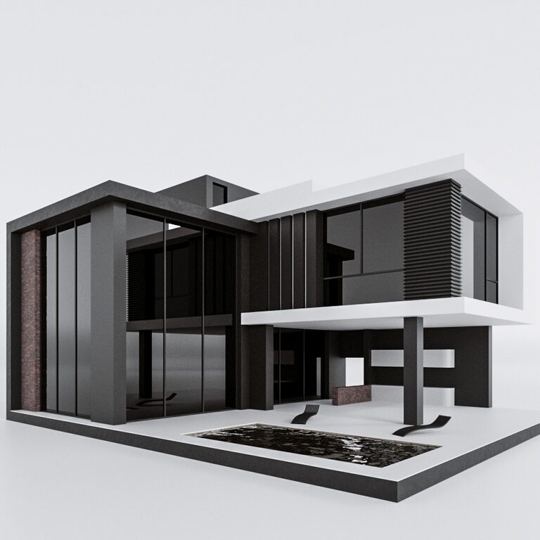 Modern home in a hi-tech way (125049) 3D model - Download 3D model ...