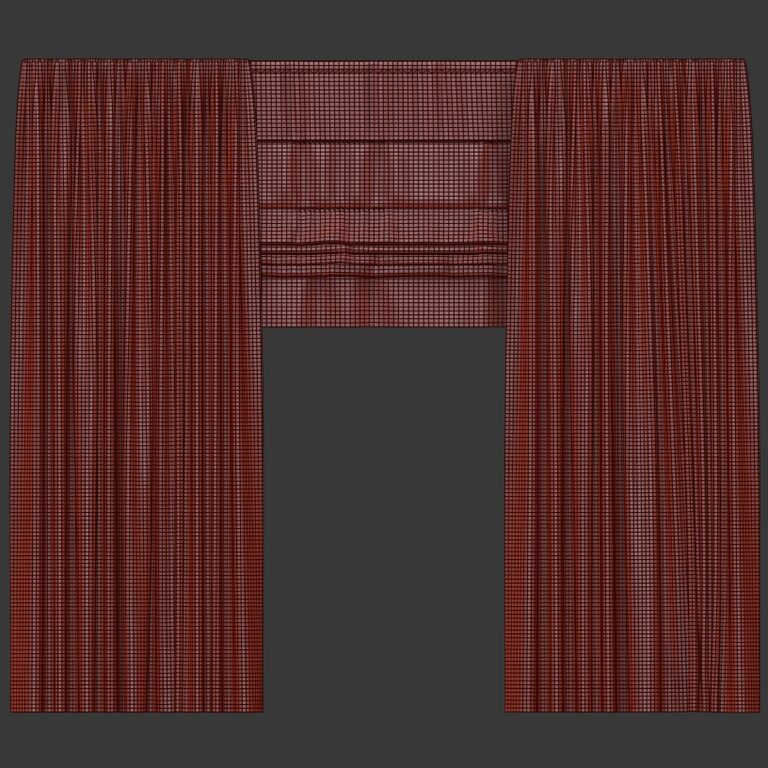 Roman curtains (125132) 3D model - Download 3D model Roman curtains ...
