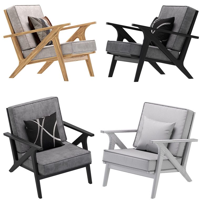 Lanston Armchair (125323) 3D model - Download 3D model Lanston Armchair ...