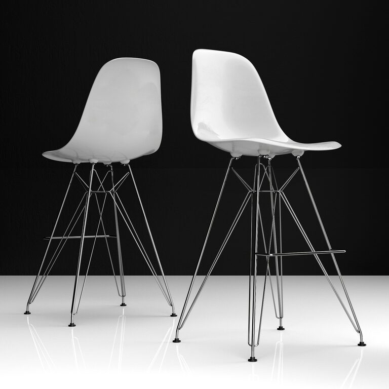 Eames DSR Bar Chair (125921) 3D model - Download 3D model Eames DSR Bar ...