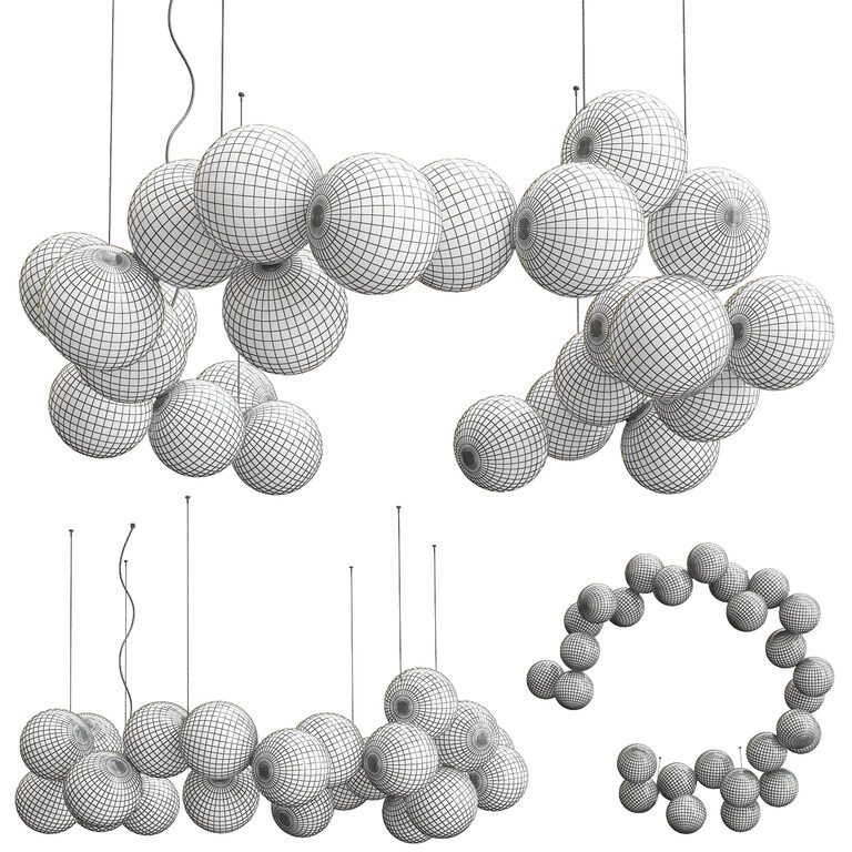 Illuminations babble chandelier (126311) 3D model - Download 3D model ...