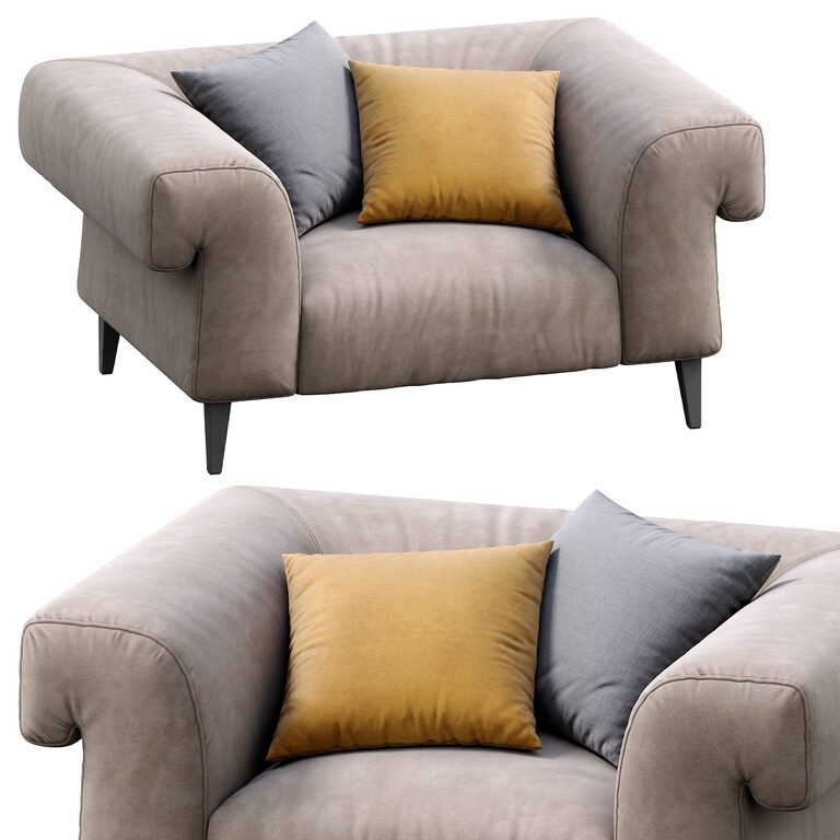 Gianfranco Ferre Soho Armchair (126550) 3D model - Download 3D model ...