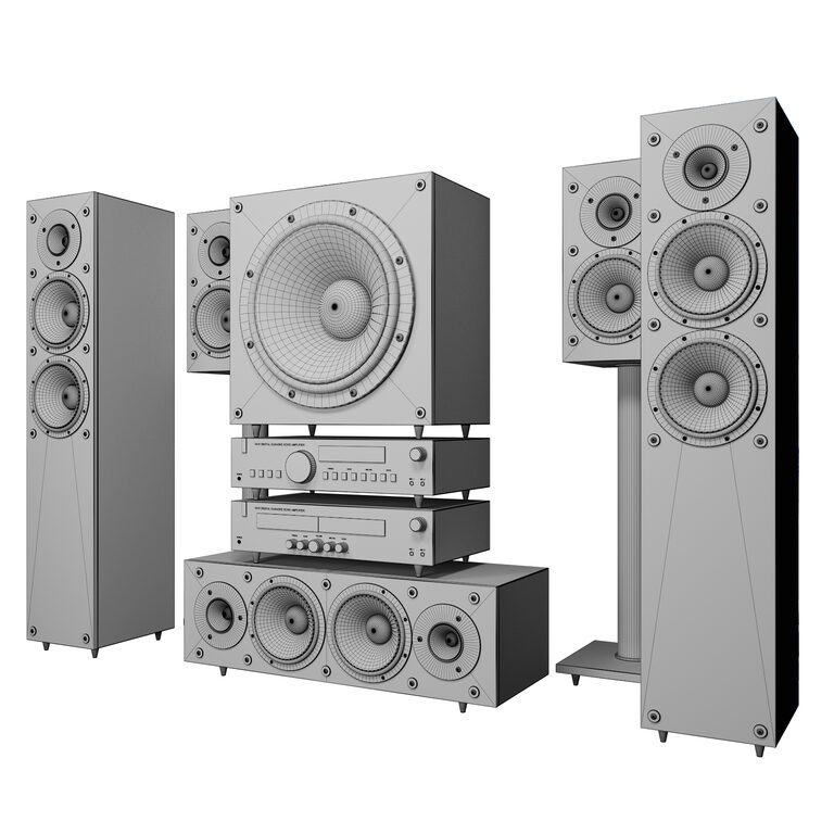 Acoustic system (126606) 3D model - Download 3D model Acoustic system ...